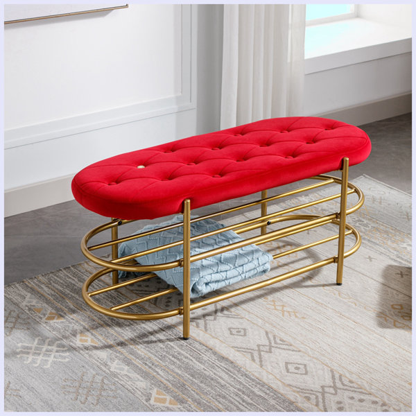 Mercer41 Velvet Upholstered Storage Bench Wayfair Canada